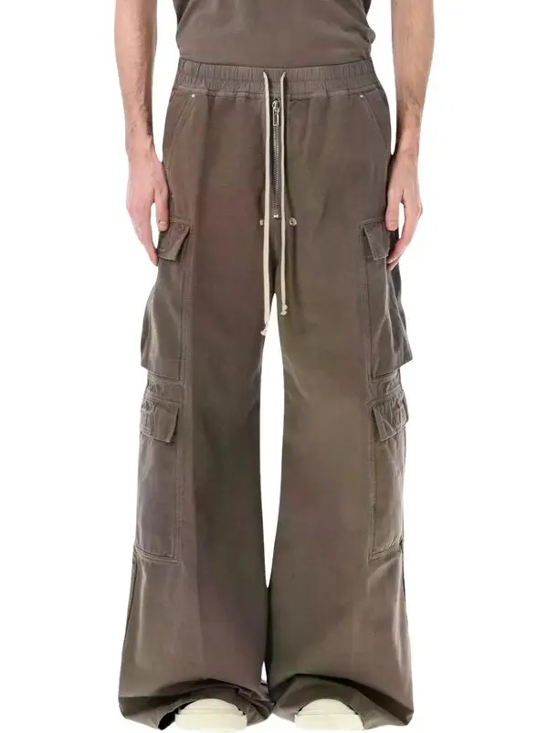 Rick Owens Jumbo Belas Double Cargo Cotton Trousers - Brown