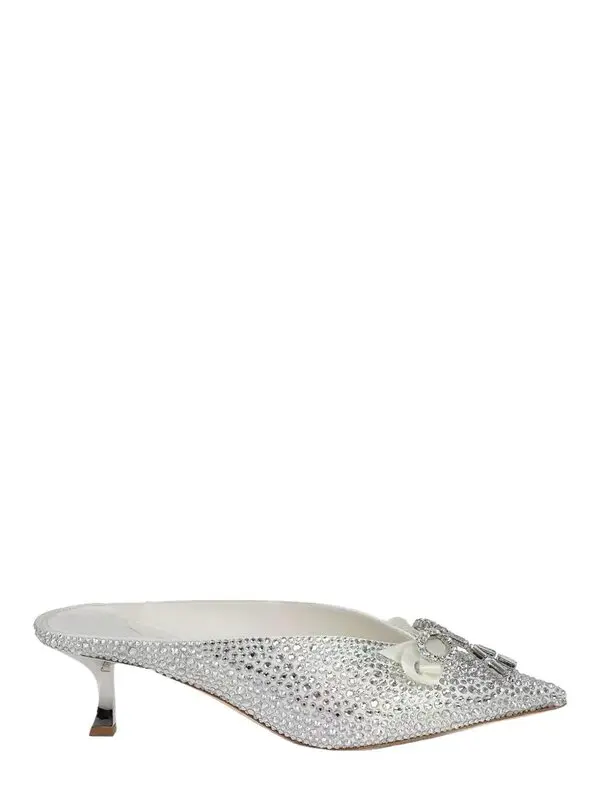 JIMMY CHOO Auria Embellished Mules - Silver