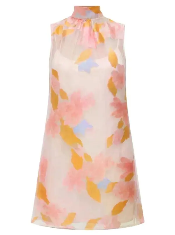 Staud Floral Mini Dress - Pink