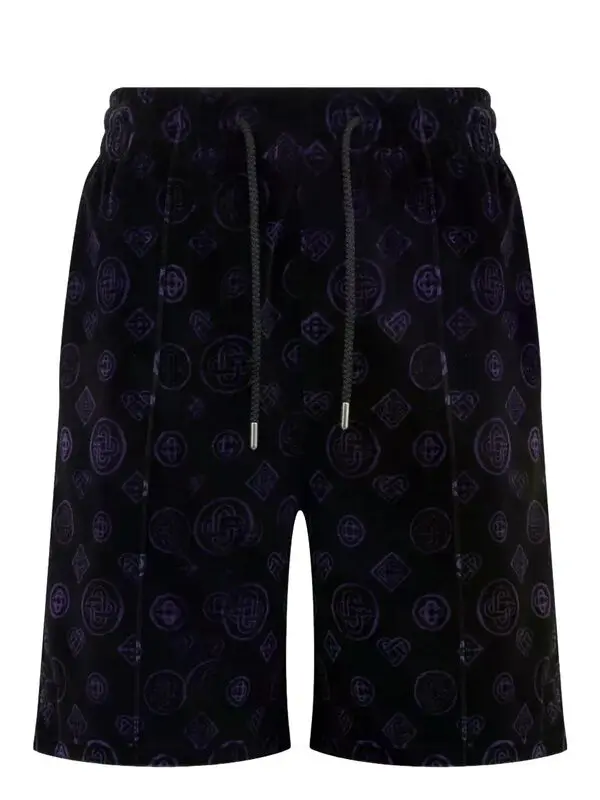 Casablanca Monogram-pattern Shorts - Black