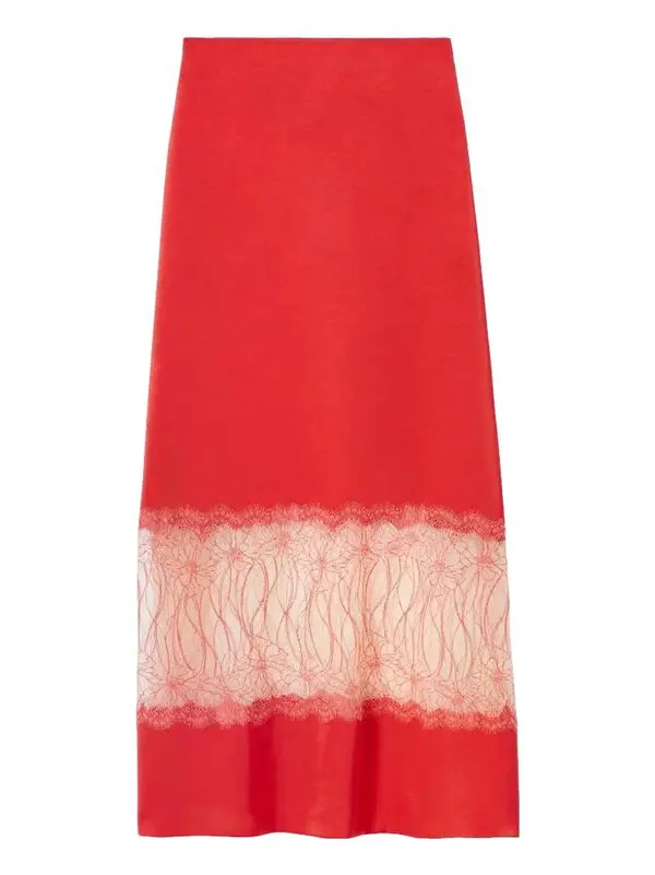 Claudie Pierlot Lace A-line Skirt - Red
