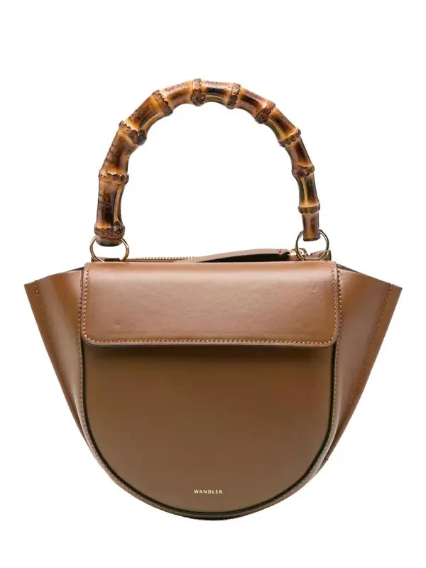 WANDLER Bamboo-handle Tote Bag - Brown