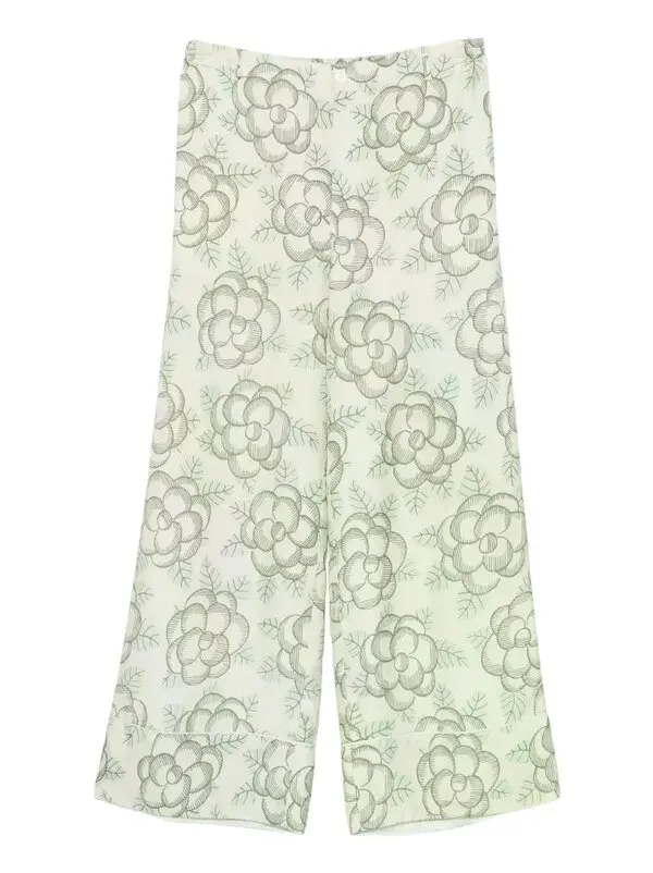 Marni Printed Piping Trousers - Neutrals