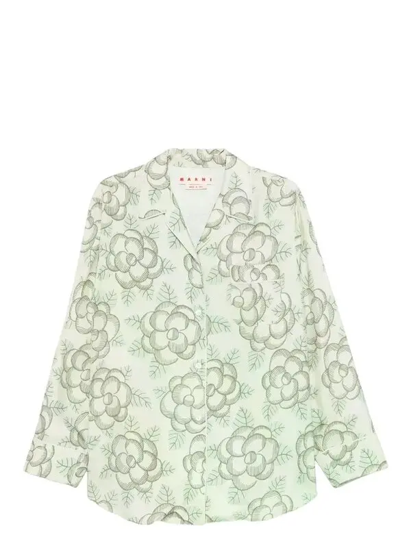 Marni Floral Print Shirt - Neutrals