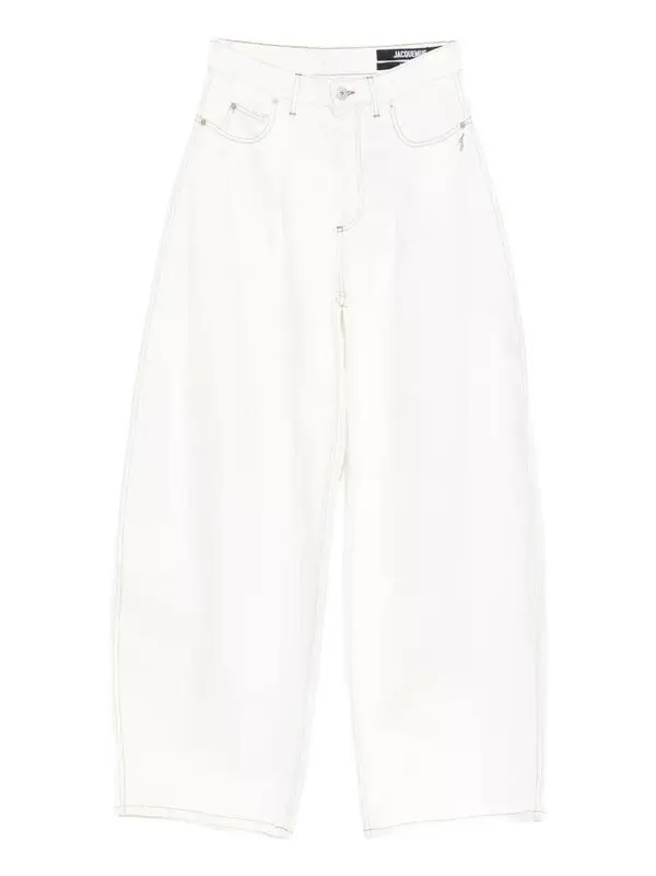 Jacquemus Le Ovalo De Nîmes Jeans - White