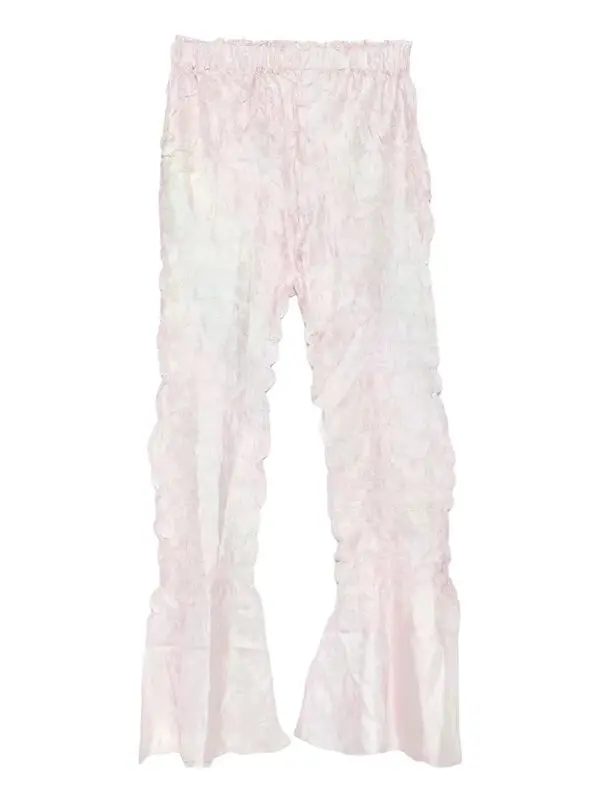 GONGDID DESIGN Scalloped Ruffle Trousers - Pink