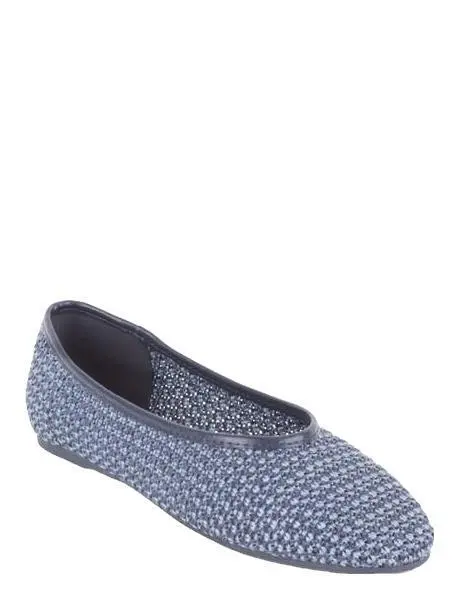 Tahari Woven Ballerina Flat - Blue/blue