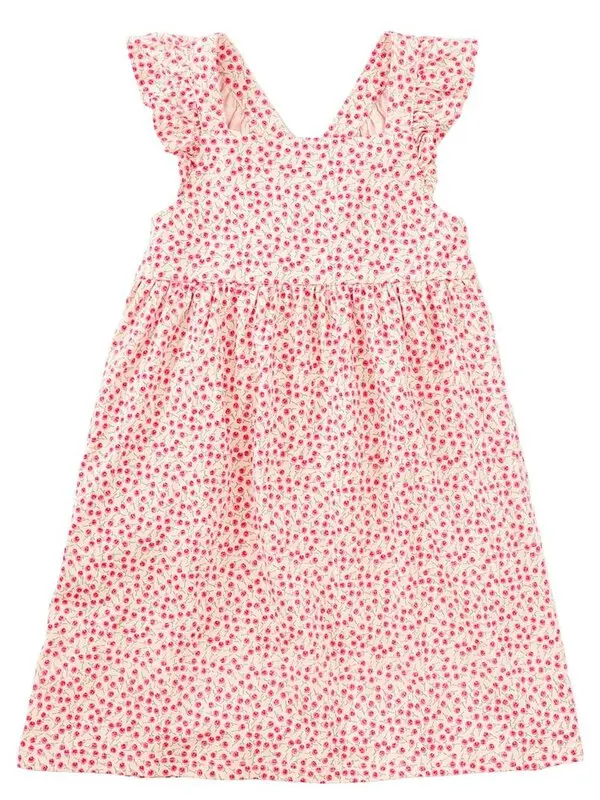 TEA COLLECTION Ruffle Strap Dress - Mini Rose Toss