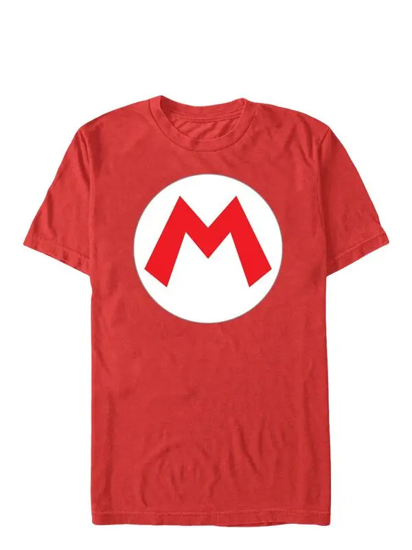 NINTENDO Mario Circle Icon Graphic T-shirt - Red
