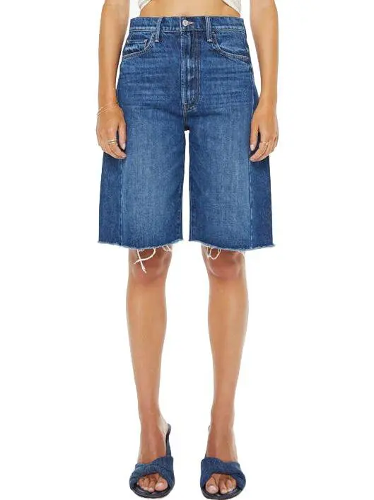 MOTHER The Half-pipe Frayed High Waist Bermuda Shorts - Did You Bring Me Anything