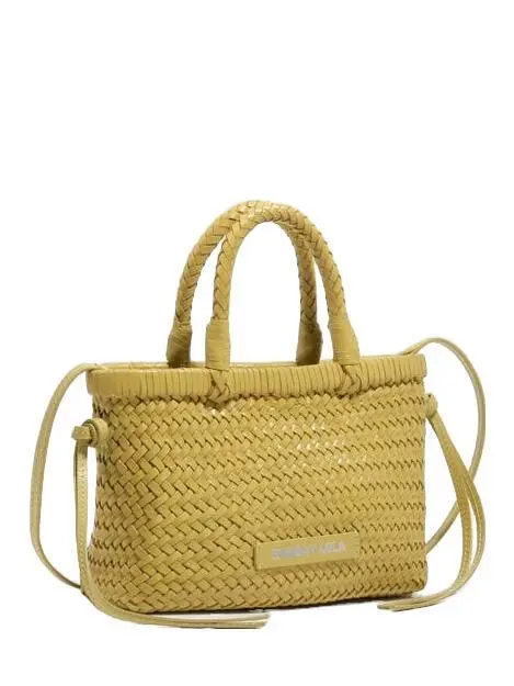 Bimba Y Lola Plaited Leather Xs Bag - Light Yellow