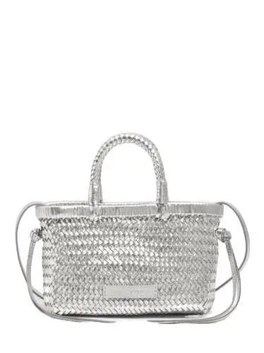 Bimba Y Lola Plaited Leather Xs Bag - Silver