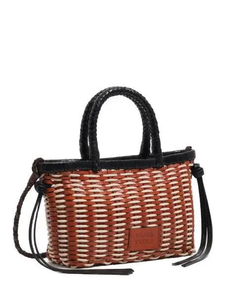 Bimba Y Lola Plaited Leather Xs Bag - Tan