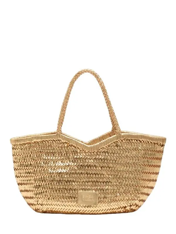 Bimba Y Lola Braided Leather Shopper Bag - Nut