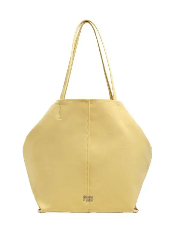 Bimba Y Lola Large Gabardine Shopper Bag - Banana