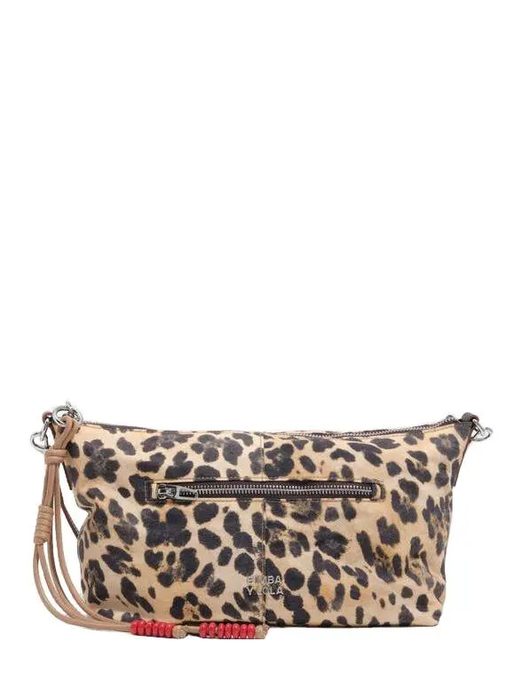 Bimba Y Lola Leopard Print Trapecio Bag - Leopard Natural