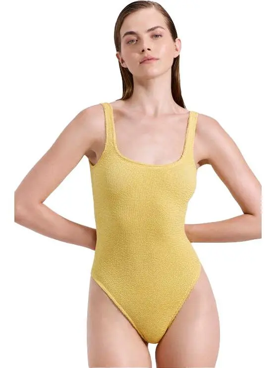 LUMA GOTTEX Tulum Square Neck One Piece - Yellow