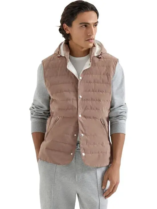 Brunello Cucinelli Down Padded Vest - Hazelnut