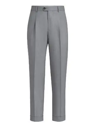 Brunello Cucinelli Hopsack Leisure Fit Trousers - Grey