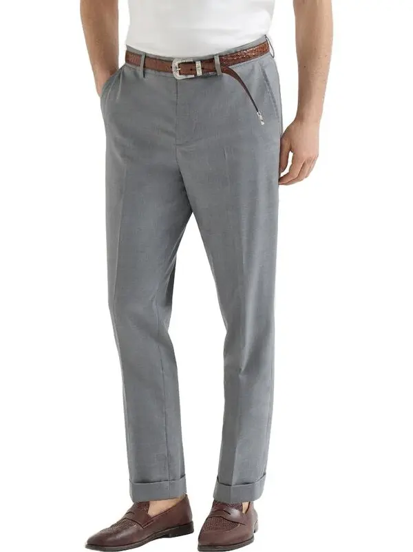 Brunello Cucinelli Leisure Fit Trousers - Grey