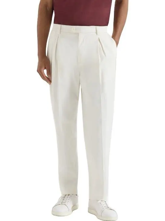 Brunello Cucinelli Trousers With Tee Holder - White
