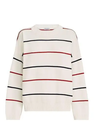 Brunello Cucinelli Textured Stripe Sweater - Panama