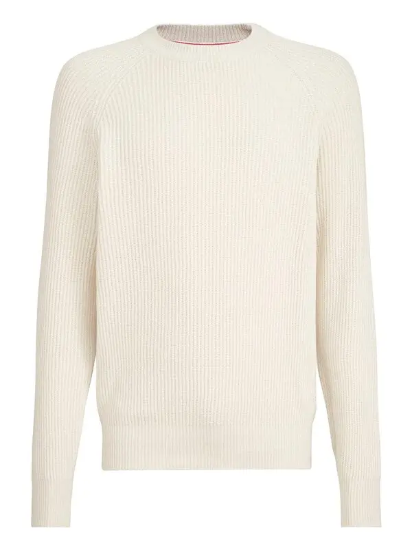 Brunello Cucinelli English Rib Knit Sweater - Panama