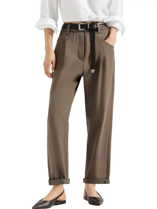 Brunello Cucinelli Baggy Pull-on Trousers - Brown