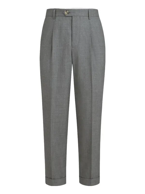 Brunello Cucinelli Virgin Wool Trousers - Anthracite