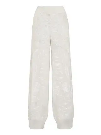 Brunello Cucinelli Linen And Cotton Trousers - White