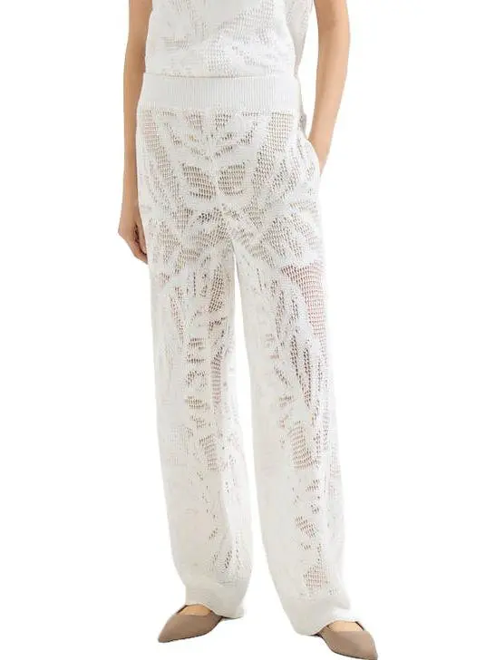 Brunello Cucinelli Linen And Cotton Trousers - White