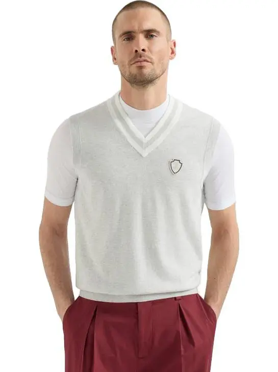 Brunello Cucinelli Cotton Knit Vest - Fog