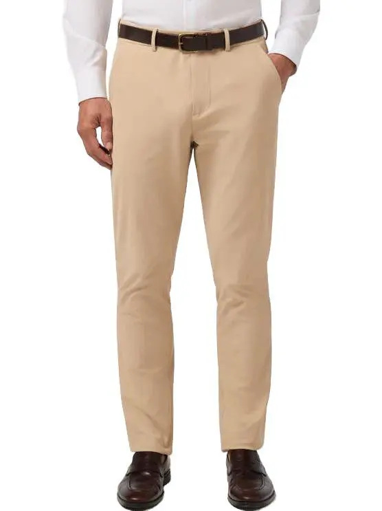 Mizzen+main Upton Flat Front Chinos - Light Khaki