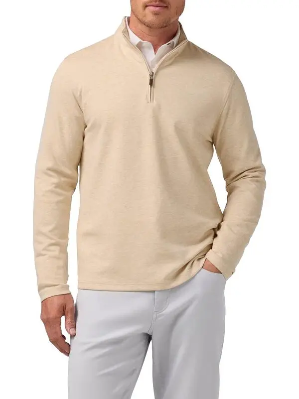 Mizzen+main Kpi Quarter-zip Pullover - Oat Heather