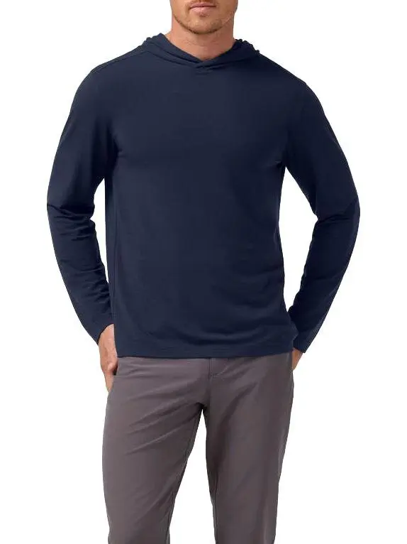 Mizzen+main Knox Long Sleeve Hooded T-shirt - Navy