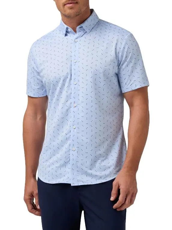 Mizzen+main Halyard Trim Fit Floral Button-up Shirt - Cloud Blue Split Floral