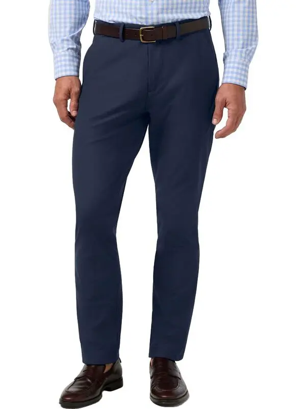 Mizzen+main Upton Flat Front Chinos - Navy