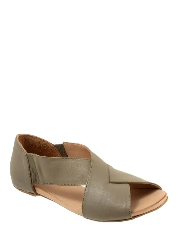 BUENO Kori Leather Sandals - Sage