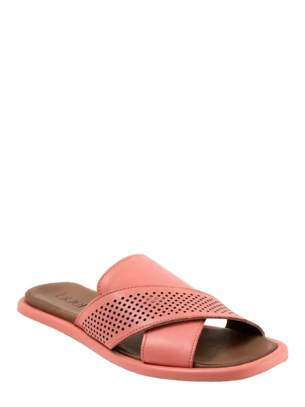BUENO Edison Leather Slide Sandal - Coral