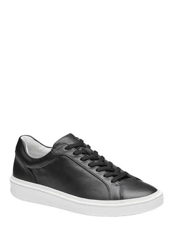 Johnston & Murphy Ashley Leather Sneakers - Black Nappa Leather
