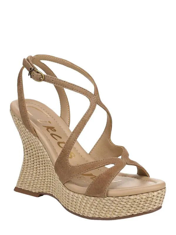 CIRCUS NY BY SAM EDELMAN Trina Platform Wedge Sandal - Honeyed Oak