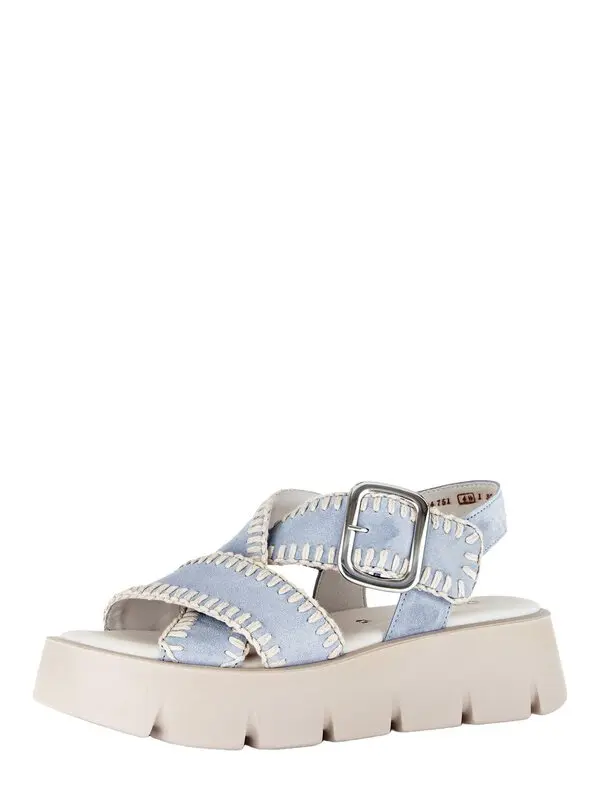 Gabor Ankle Strap Platform Sandals - Sky