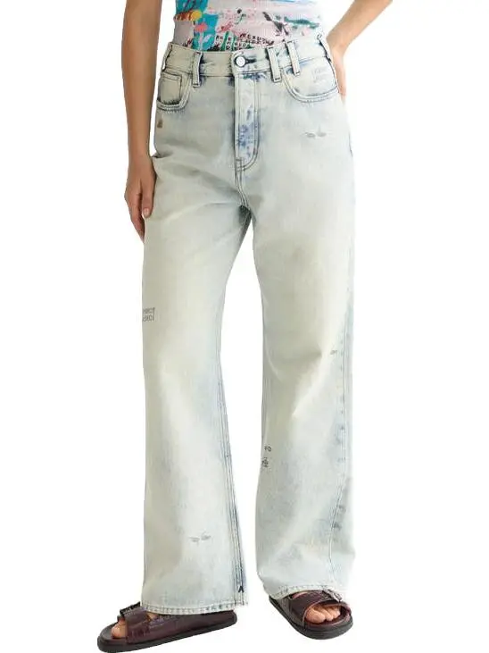 Scotch & Soda X Basquiat The Deep Loose Jeans - Texas Blue