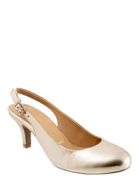 Trotters Lexi Slingback Pumps - Champagne