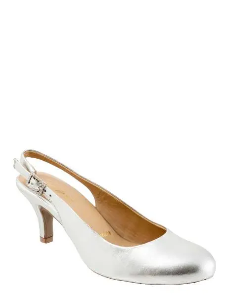 Trotters Lexi Slingback Pumps - Silver