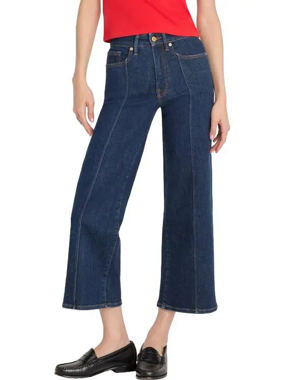 Good American Good Waist High-rise Cropped Wide-leg Jeans - Indigo1169