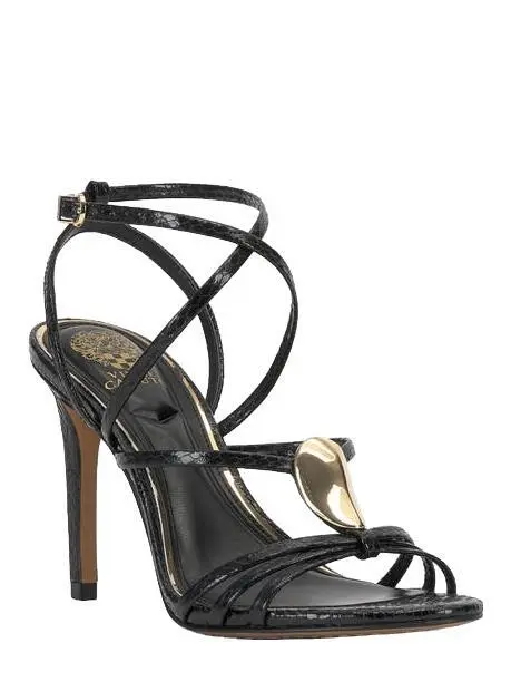 Vince Camuto Arlein Strappy Sandal - Black Embossed