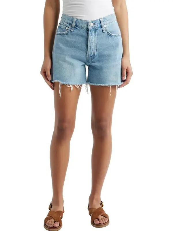 Rag & Bone High-waisted Cutoff Denim Shorts - Narrows