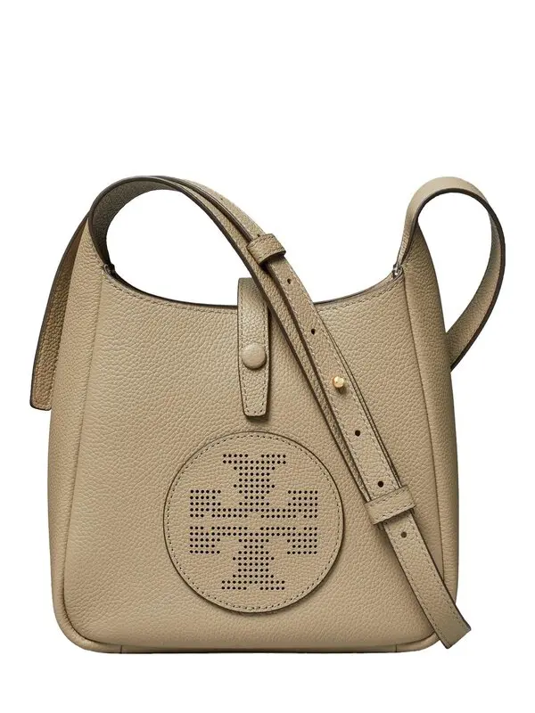 Tory Burch Miller Swing Leather Crossbody Bag - Soft Cement
