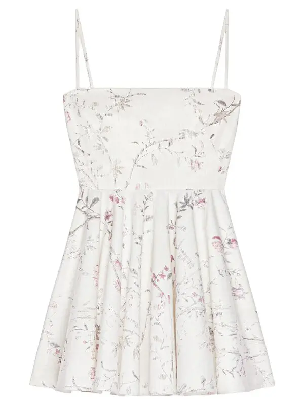 Givenchy Floral Print Mini Dress - White